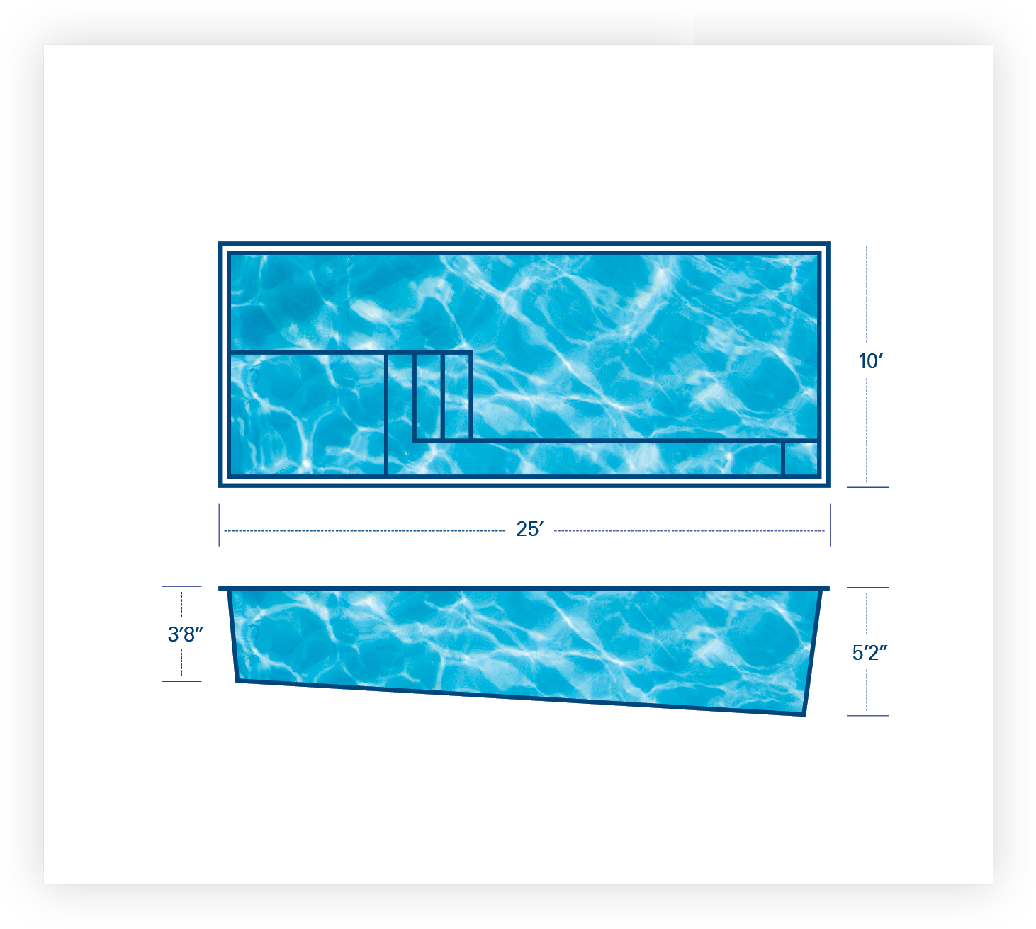 M Series Fiberglass Pools - Indy Discount Pools